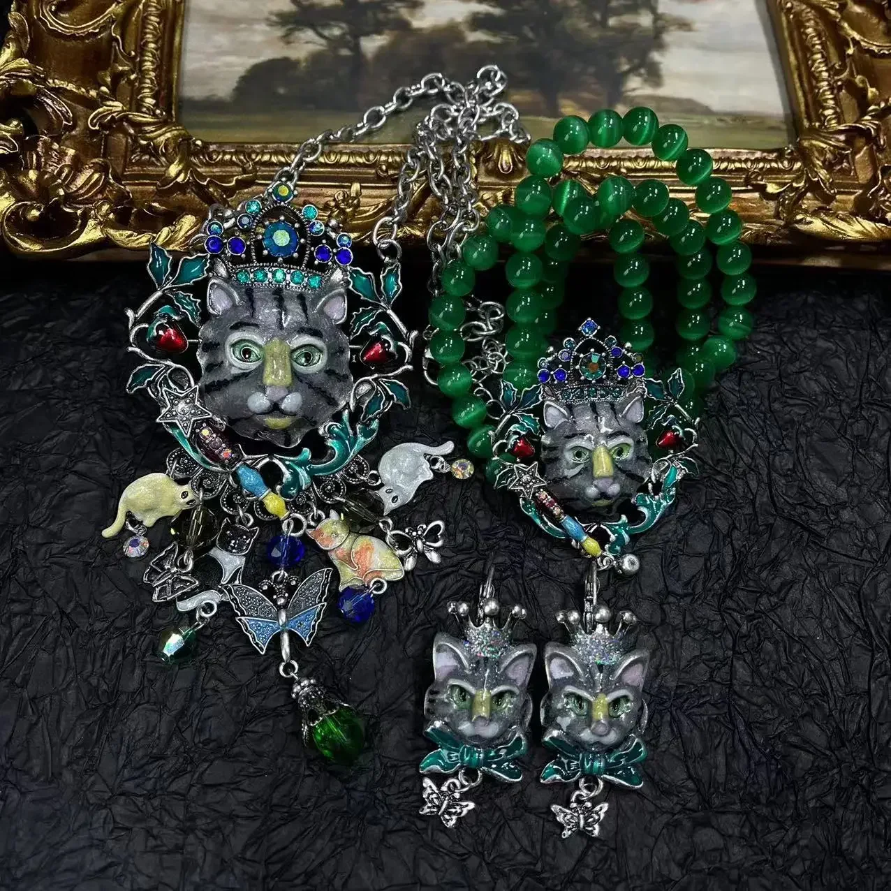 Alice-Wonderland-Wonderful-Cat-KF-Jewelry-Set-European-American-Trendy ...
