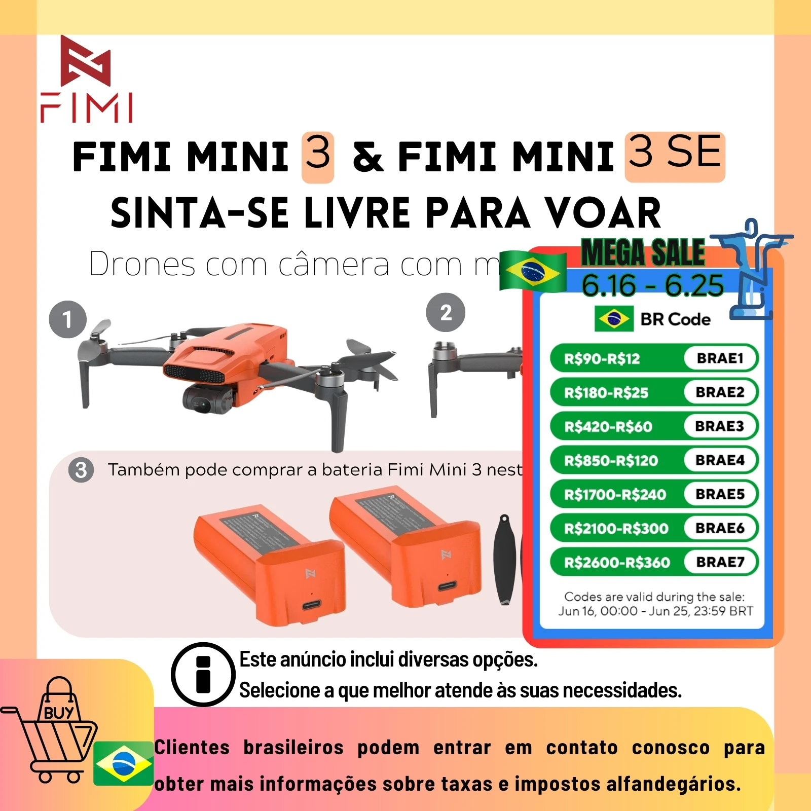 Fimi mini 3 fimi mini 3 se câmera drone menos 250g 4k 60fps vídeo 9km ...