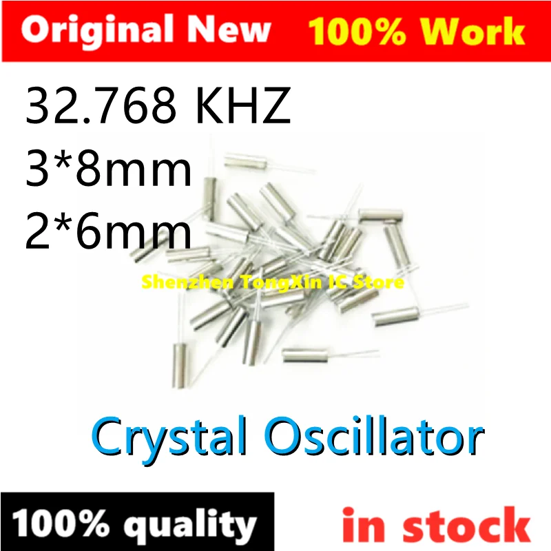 20PCS 100% New 32.768 kHz 32.768k Hz 32768 Crystal Oscillator 3x8mm ...