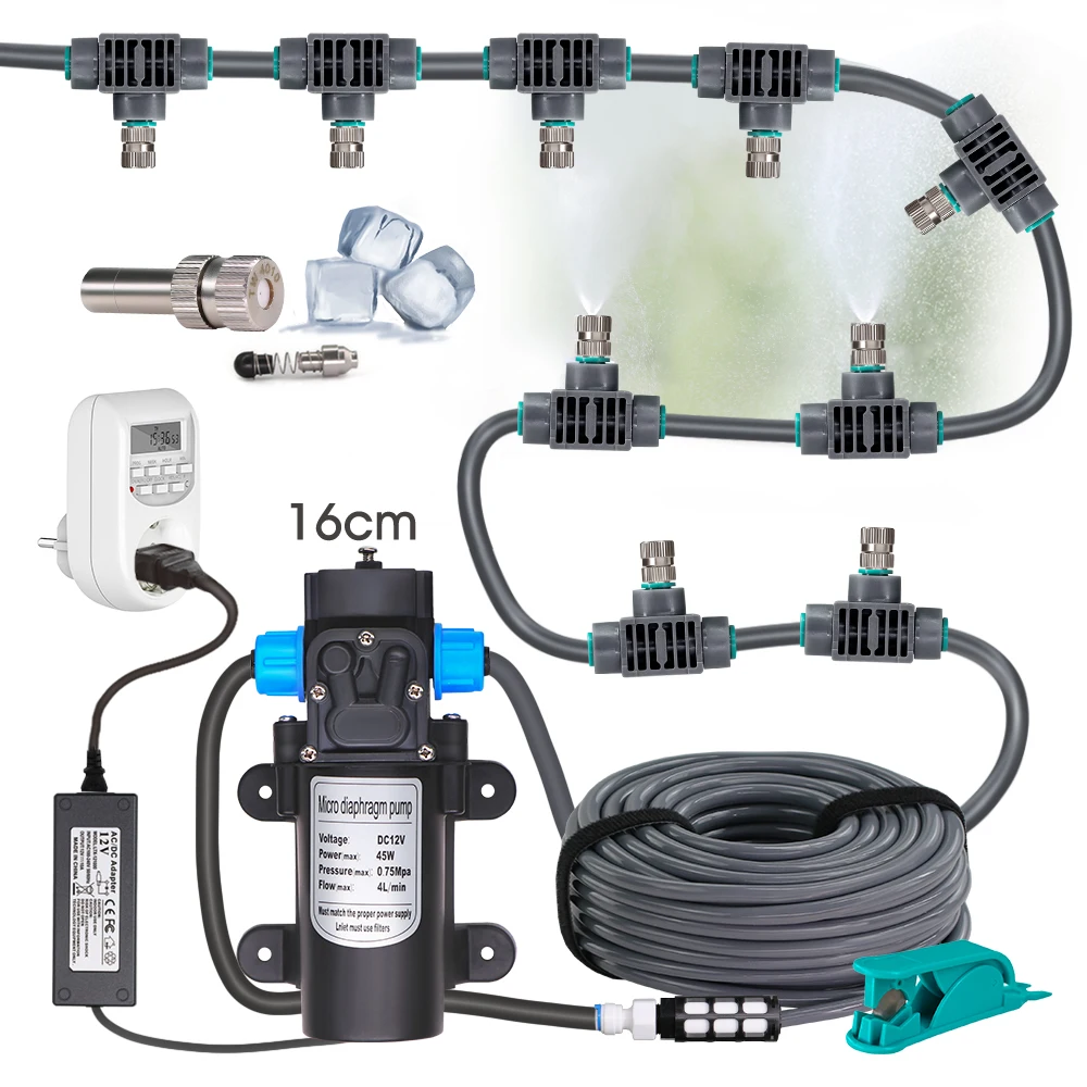 110-240V-45W-Self-priming-Pump-Garden-Greenhouse-Plants-Micro ...