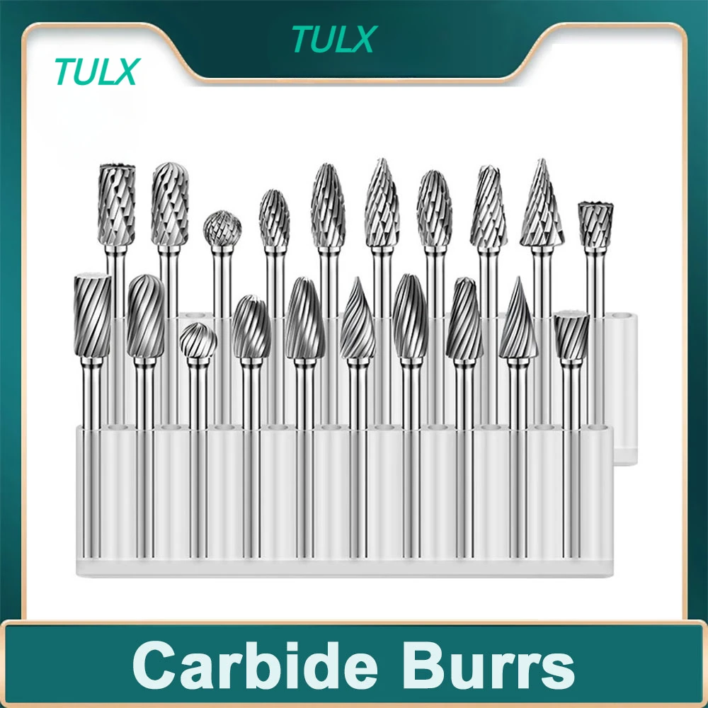 TULX-Rotary-Carbide-Burrs-Set-1-8-Shank-1-4-Head-Length-Tungsten-Steel ...