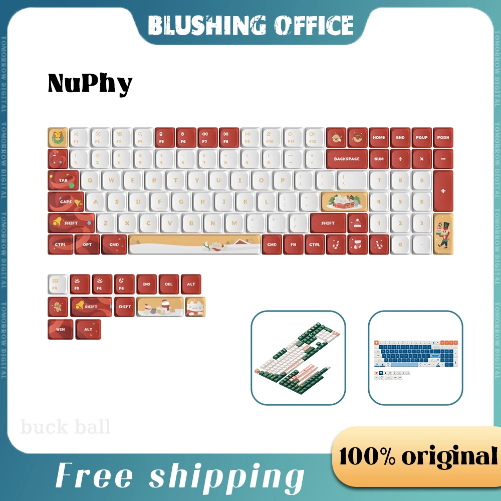 Nuphy-Air-Halo-Keycap-Christmas-Meow-Theme-Keycaps-NSA-PBT-Low-Profile ...