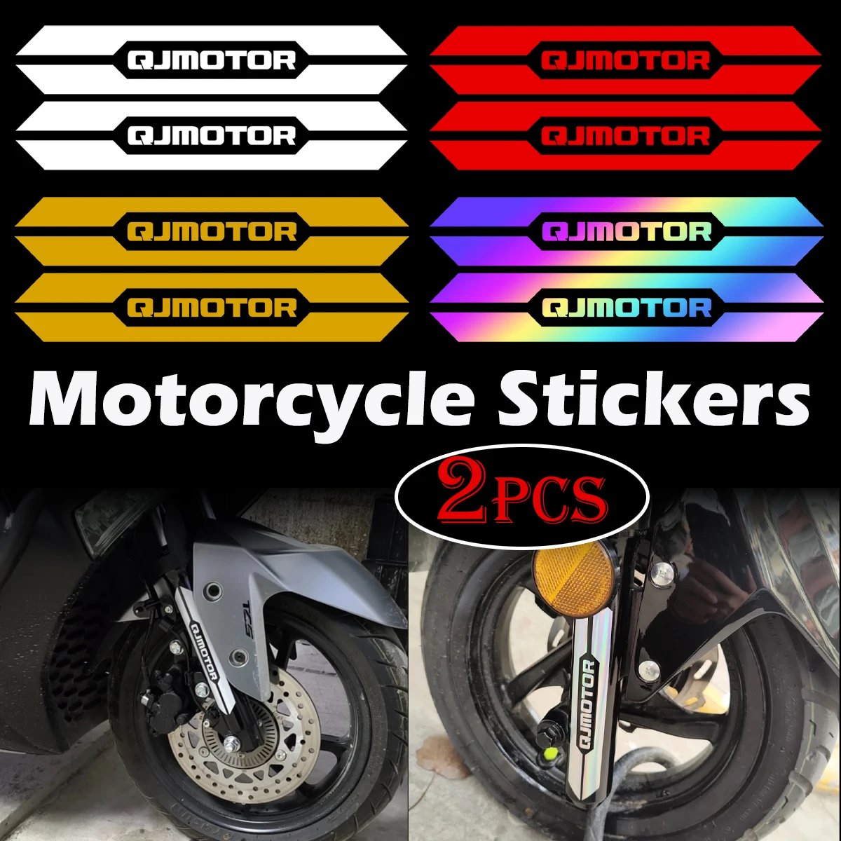 Reflective Motorcycle Stickers Moto Body Shock Absorber Fork Vinyl ...
