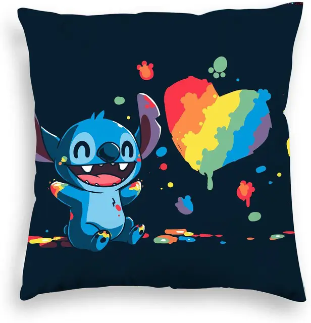 Hot Disney Stitch Cushion Cover Plush Toys Stitch Pillowcase Anime ...