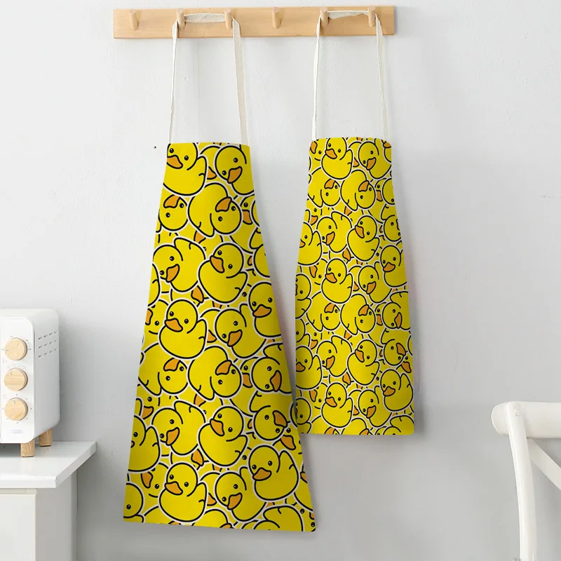 Kawaii-Little-Yellow-Duck-Kids-Apron-Kitchen-Anti-Fouling-Sleeveless ...