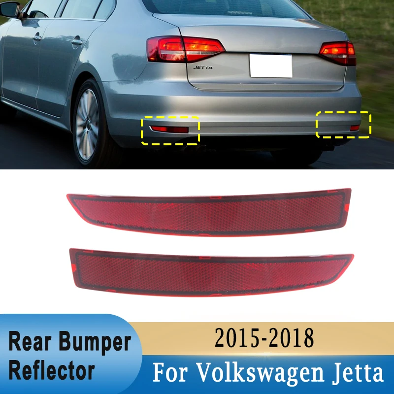 Reflector de parachoques trasero para Volkswagen VW Jetta 2015 2018 ...