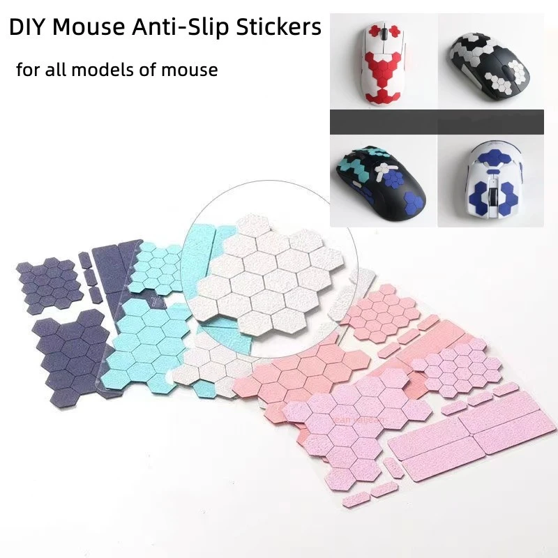 New 1 Set Diy Anti-slip Suck Sweat Gaming Mouse Sticker Mice Skin ...