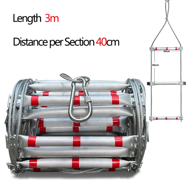 3 to 15 meters Fall Prevention High Quality Steel Wire Rope Ladders ...