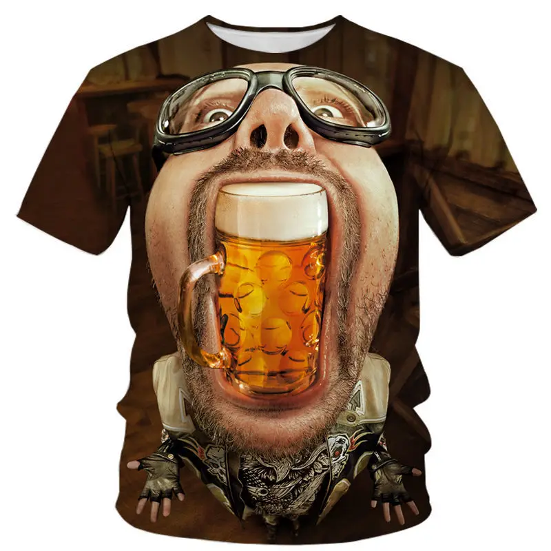 Men-s-Summer-Beer-Print-Personality-Short-Sleeve-T-shirt-Fashion-Casual ...