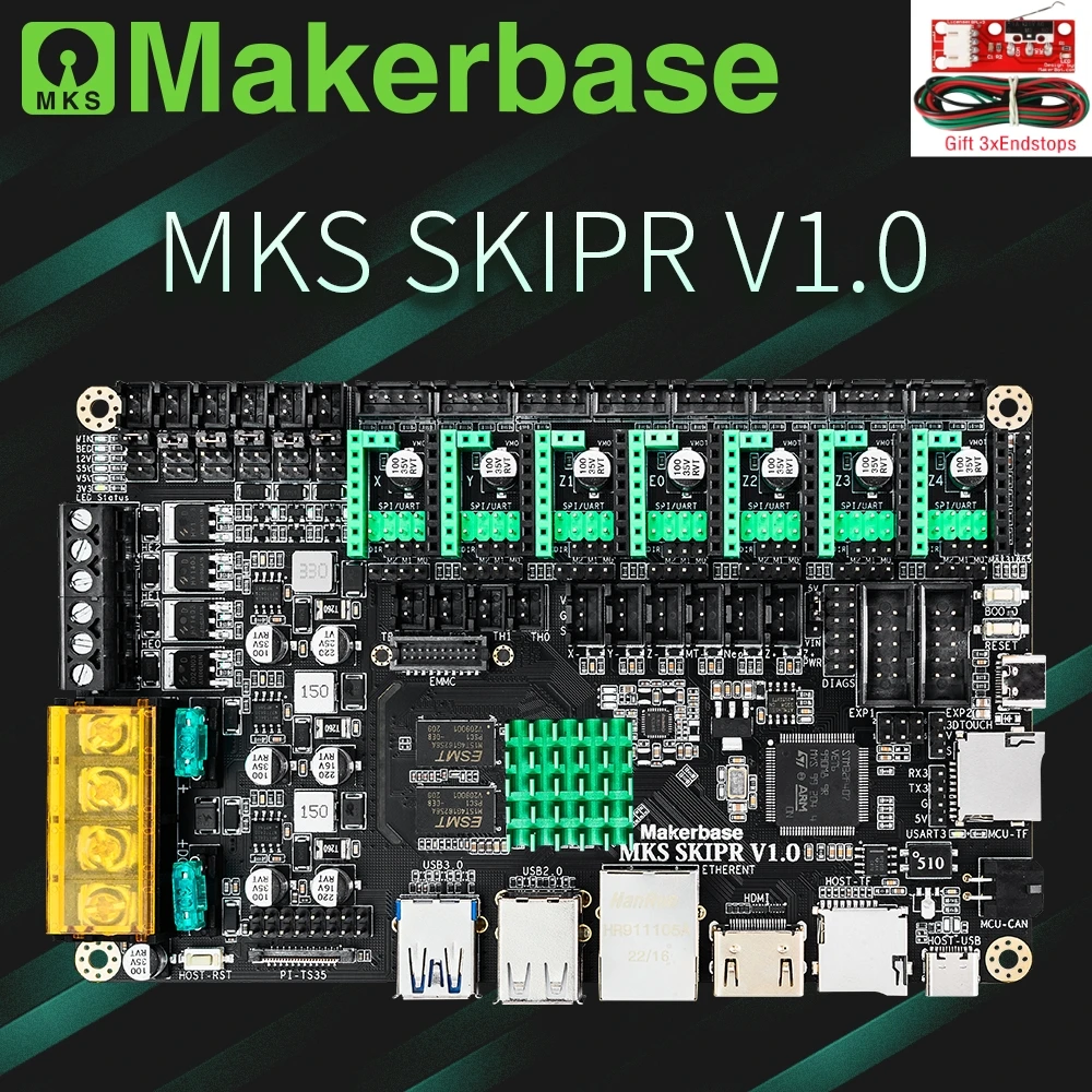 MKS SKIPR motherboard 3d printer Klipper control plate EMMC adapter PI TS35 display for Voron ...