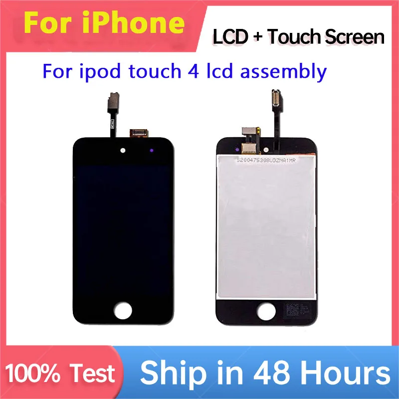 For iPod Touch 4 Gen Black White LCD Display Digitizer Glass Touch ...