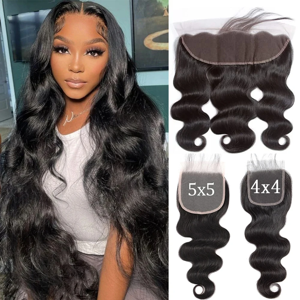 Real-HD-Frontal-13x4-Invisible-Melt-Skin-Lace-con-Baby-Hair-Remy-4x4 ...