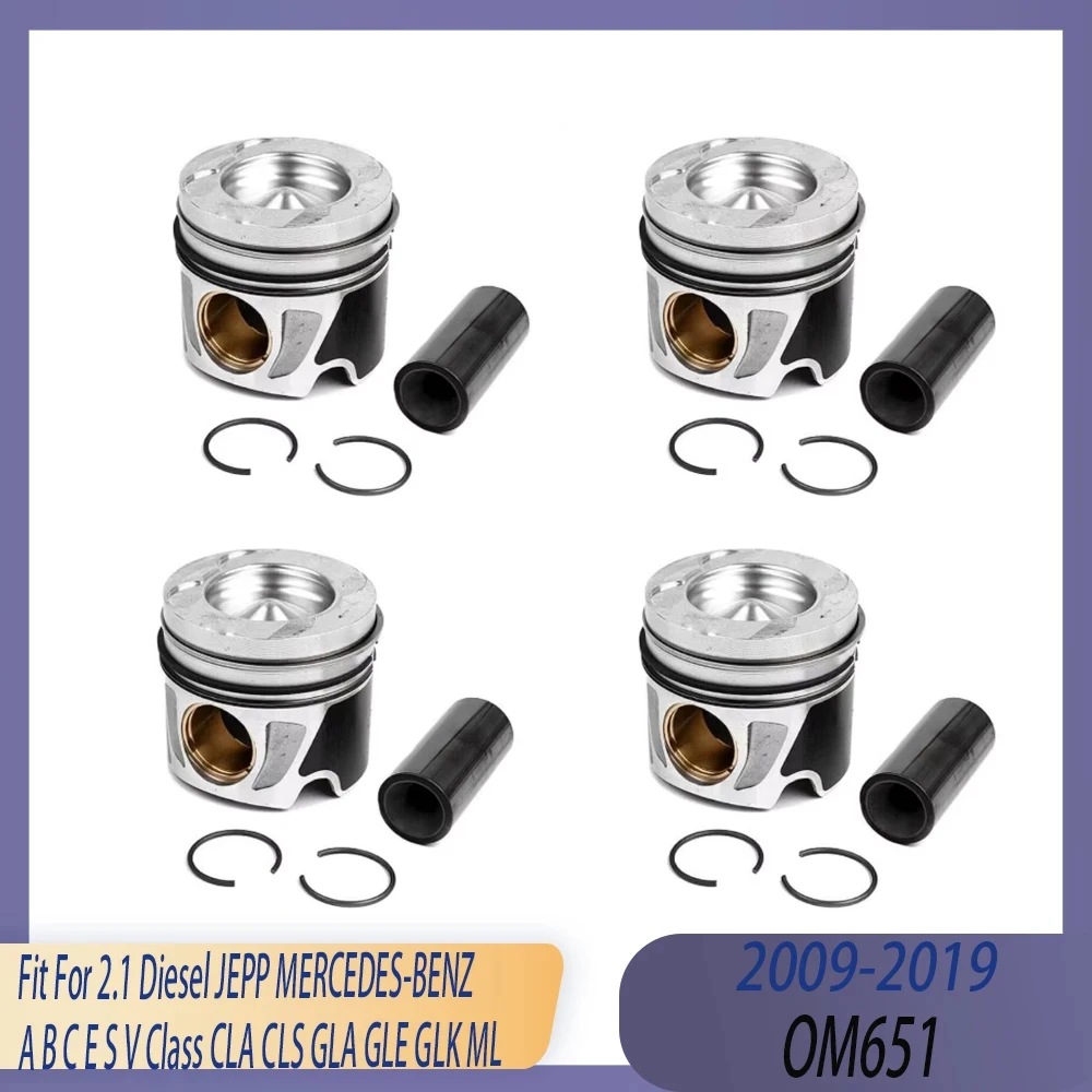 STD 0.5 Engine Part Piston & Rings Set Fit 2.1 L Diesel 09-18 OM651 For ...