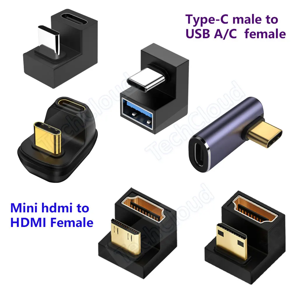 360-Degree-U-shaped-Mini-HDMI-Type-C-Adapter-USB3-2-Adapter-Type-c ...