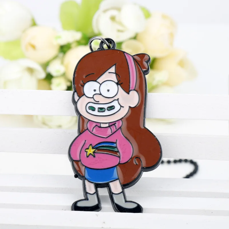 Cartoon Keychain Anime Figure Mabel Old Man McGucket And Bill Cipher ...