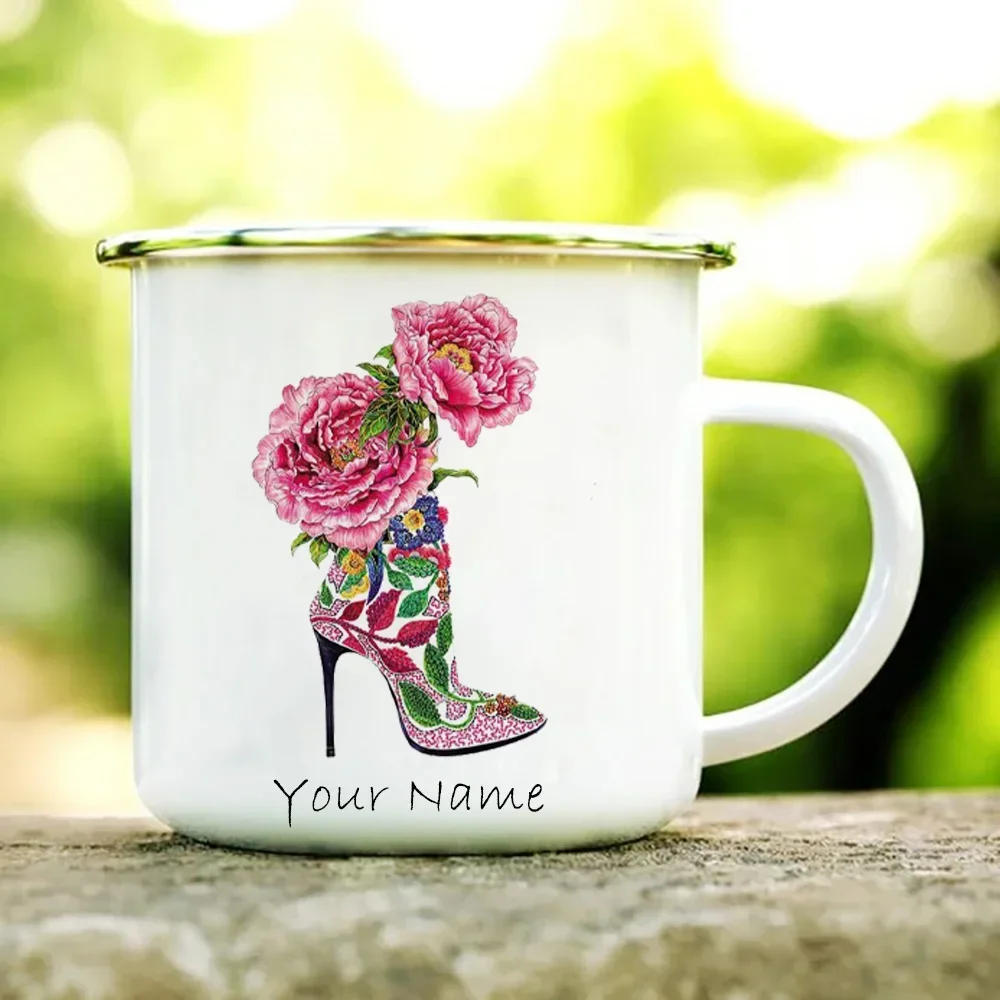 Customized-Rose-Heels-Enamel-Mug-Original-Breakfast-Cups-and-Mugs ...