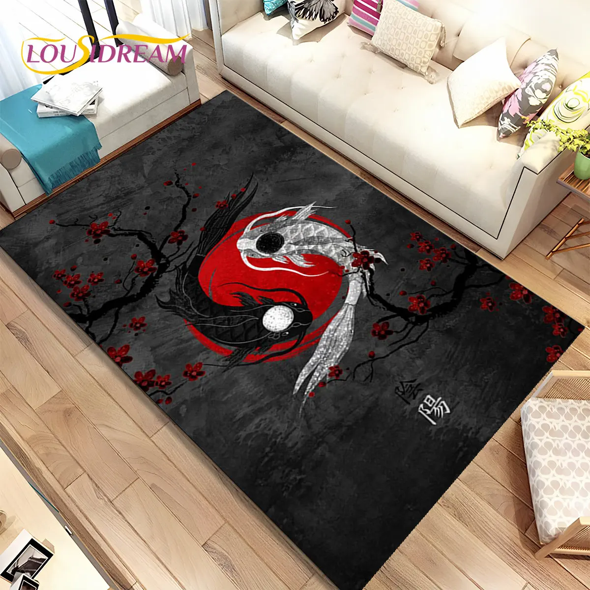 Chinese-Tai-Chi-Bagua-Yin-Yang-Area-Rug-Carpet-Rug-for-Home-Living-Room ...