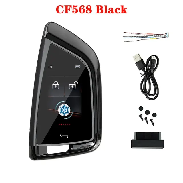 OkeyTech 범용 수정 LCD 키 원격 스마트 키리스 엔트리, BMW, 벤츠, 아우디, 폭스바겐, 현대, 기아, CF568