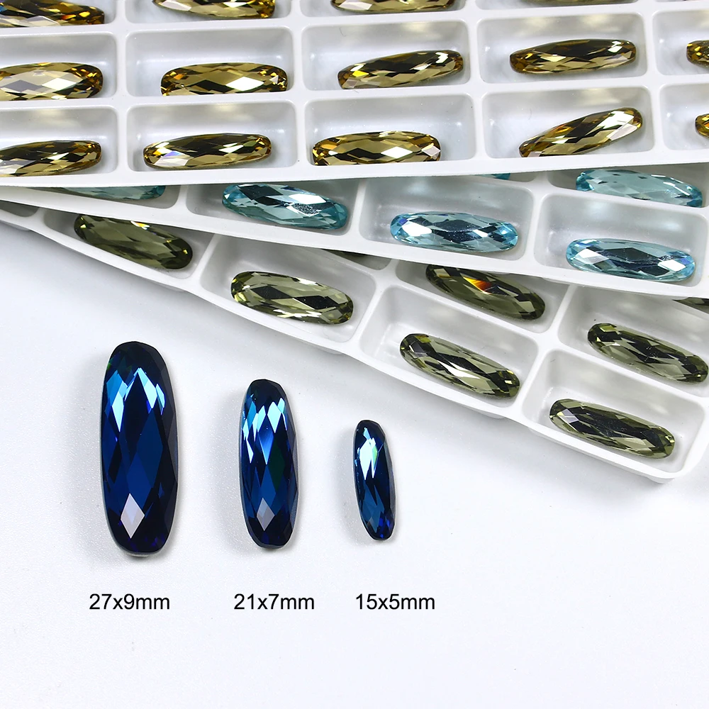 Long-Oval-Shape-Crystal-Fancy-Stone-Pointed-Back-Rhinestone-Loose ...