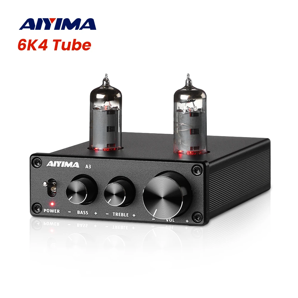 AIYIMA A3 6K4 Tubo De Vácuo Pré Amplificador Estéreo HIFI Preamp Bile ...