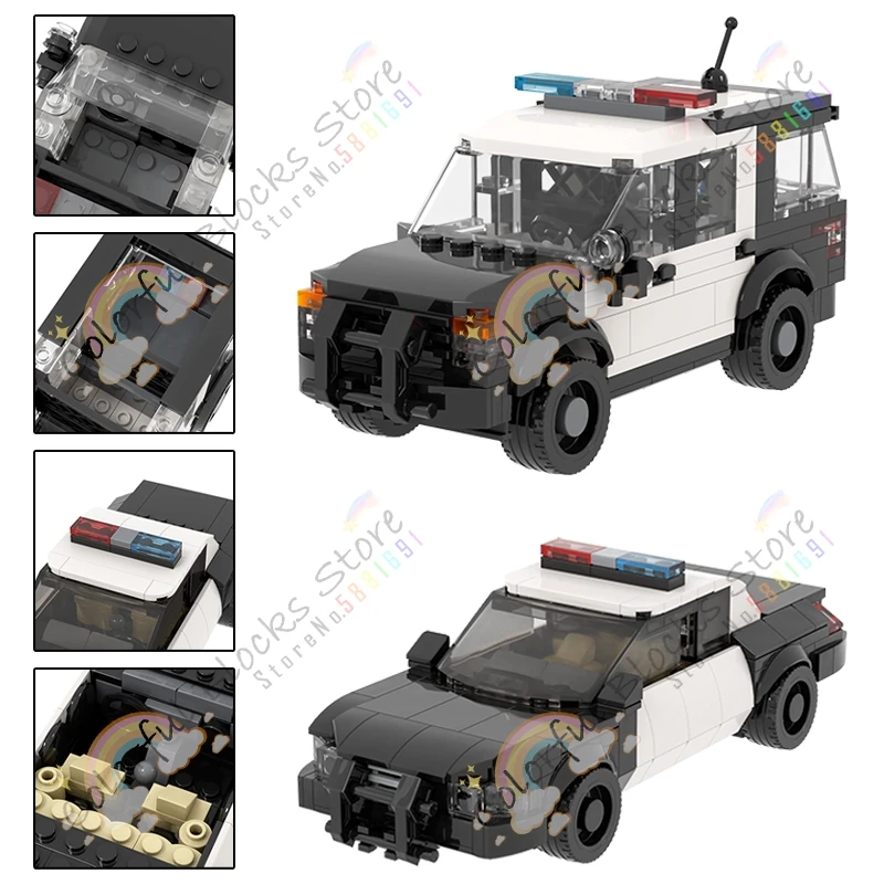 Creative-Series-Vehicle-Building-Blocks-DIY-City-Security-Patrol-Police ...