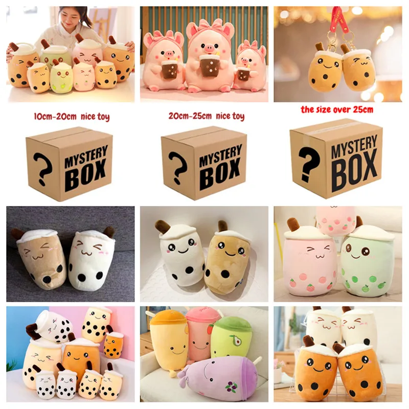 Random Plush Milk Tea Toy In Blind Box Mystery Box Figure Lucky Box ...