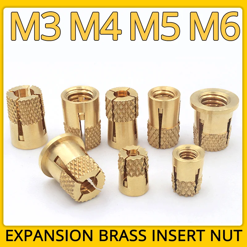 Écrou d'insertion en laiton M3 figuré M5 M6, mométrage, croix, encastré, cuivre, 6 000 écrou ...