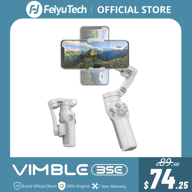 FeiyuTech-Official-Vimble-3SE-3-Axis-Handheld-Gimbal-Portable-and-Foldable-for-iPhone15-pro-max ...