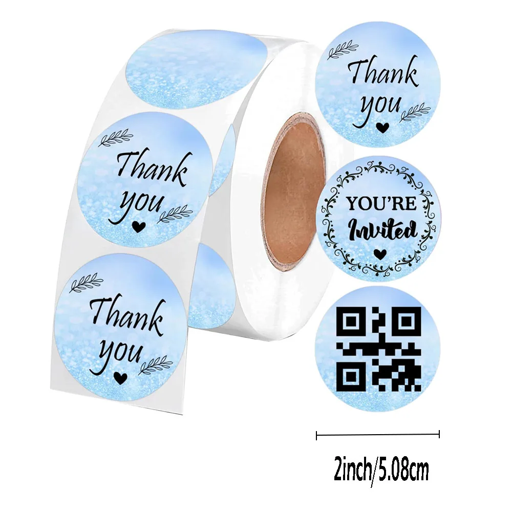2inch-Direct-Thermal-Labels-Gradual-Shiny-Blue-Round-Color-Code-Labels ...