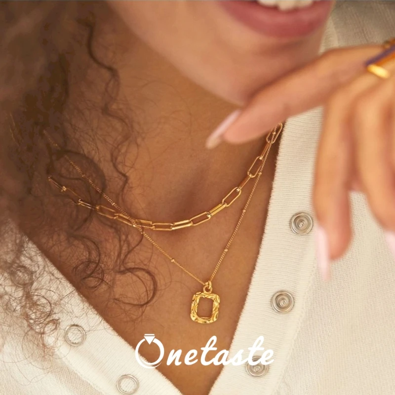 Minimalism-Style-S925-Silver-Gold-Plated-Square-Frame-Pendant-Necklace ...