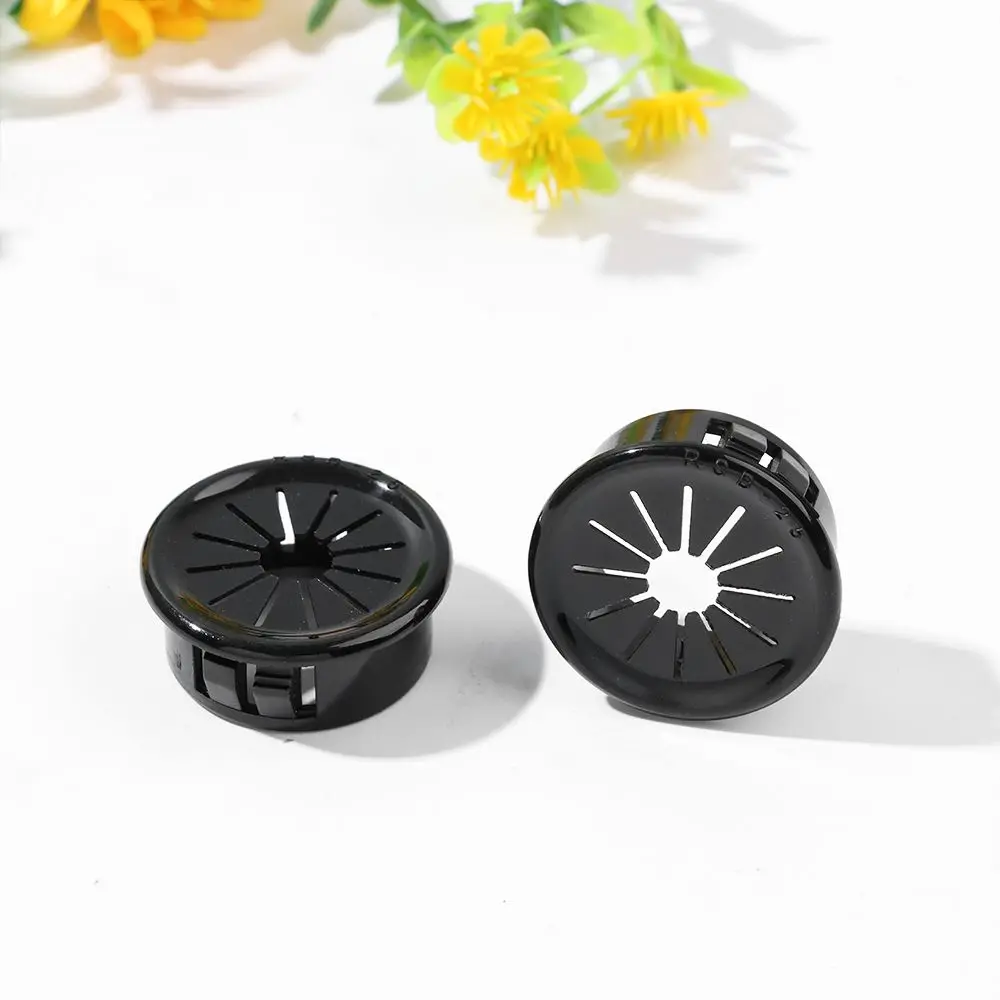 10Pcs Wire Hole Cover Desk Table Cable Grommet Black Nylon Plastic ...