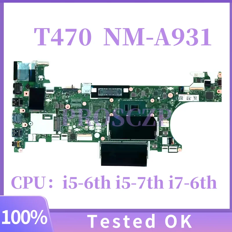 NM-A931 For Lenovo Thinkpad T470 Motherboard CT470 01HW539 01HX648 I5 ...