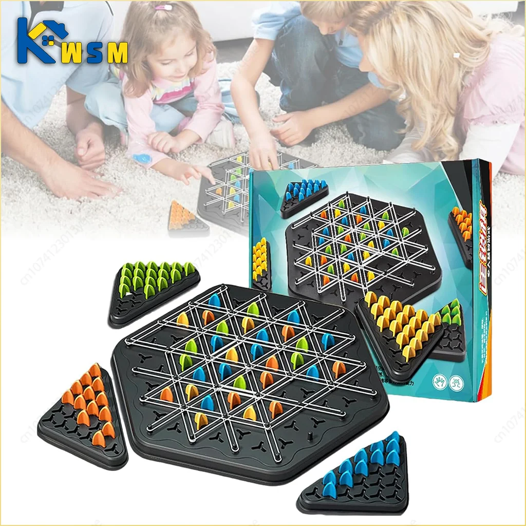 New-Geometry-Chain-Chess-Puzzle-Triangle-Chess-Desktop-Game-Rubber-Band ...