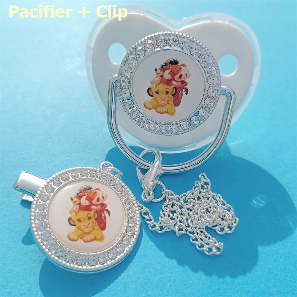 [1 Set] Disney Pacifier Beads and Clips White Pacifier Holder BPA Free ...