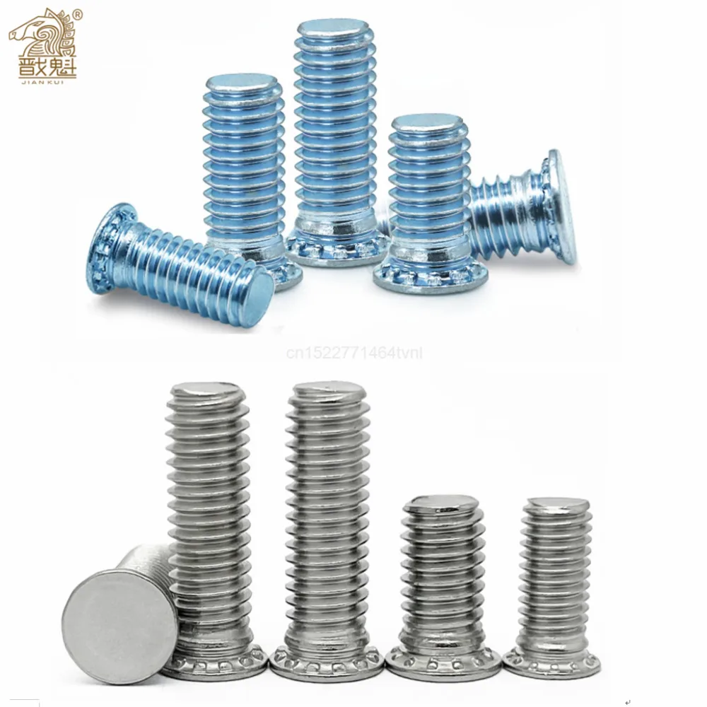 10-50PCS-self-clinching-studs-pressure-rivet-screw-zinc-plated-304 ...