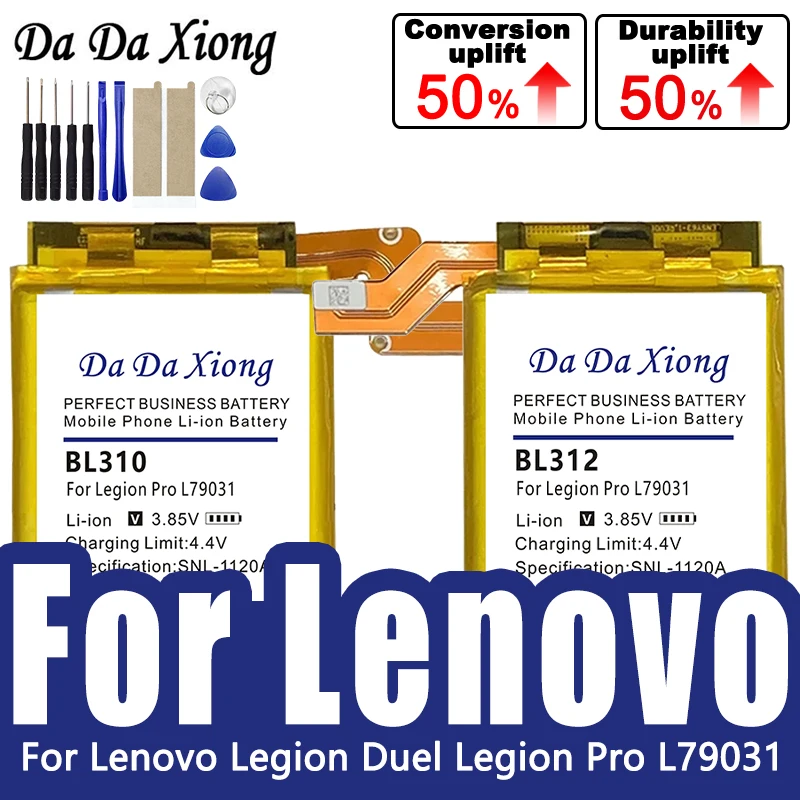 Bateria 3000mAh BL310 3000mAh BL312 Bateria para Lenovo Legion Duel ...