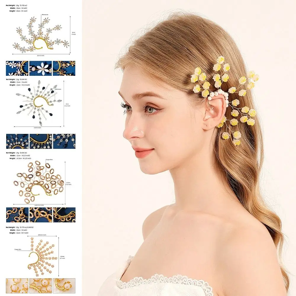 Non-piercing-Fairy-Earrings-Fashion-Elegant-Pearl-Rhinestone-Ear-Clamp ...