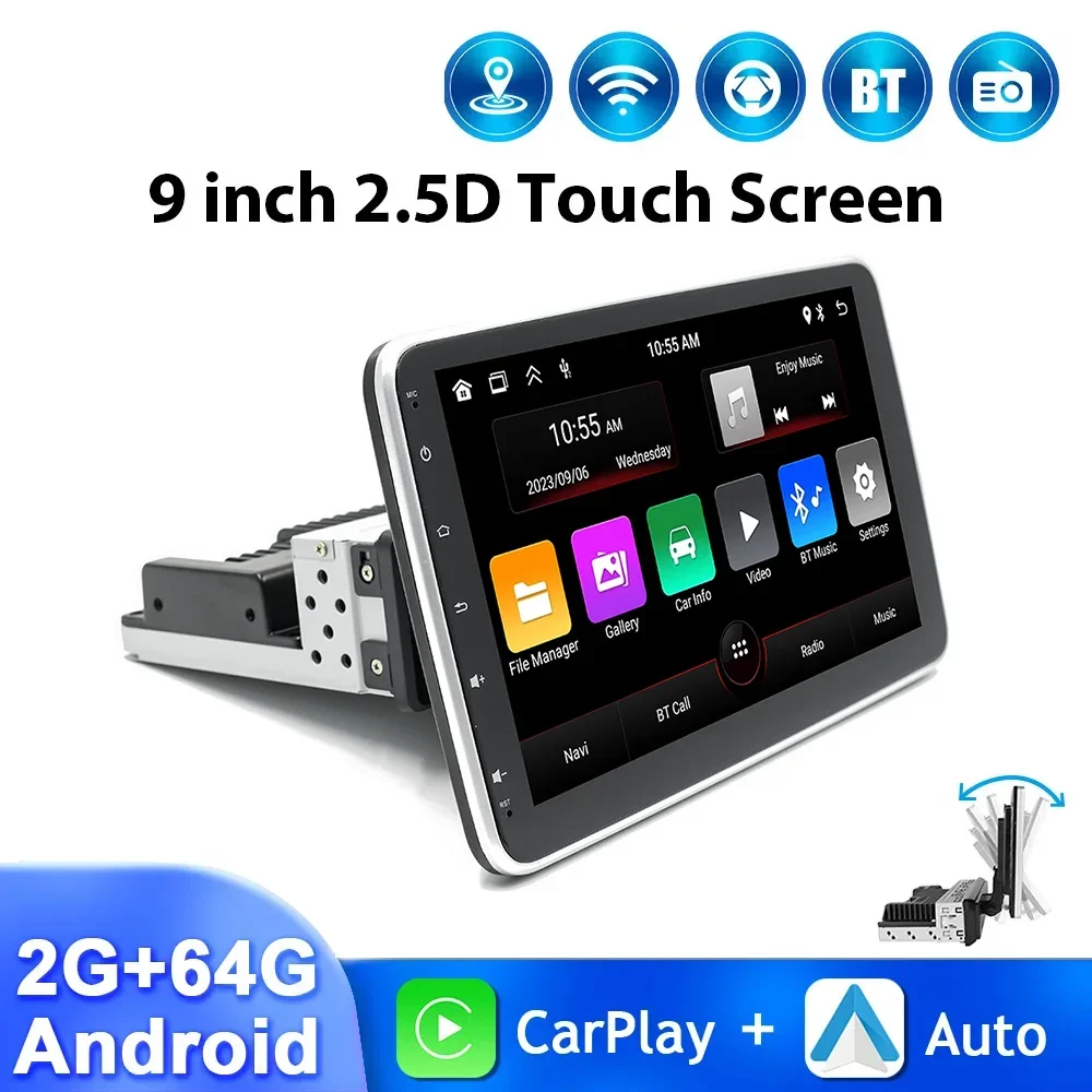 9-inch-1Din-Car-Radio-2-64G-Multimedia-Video-Player-Rear-View-Camera ...