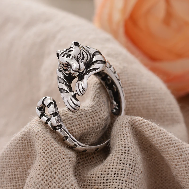 Original-Jewelry-Domineering-Tiger-Animal-Design-Thai-Silver-Unisex ...