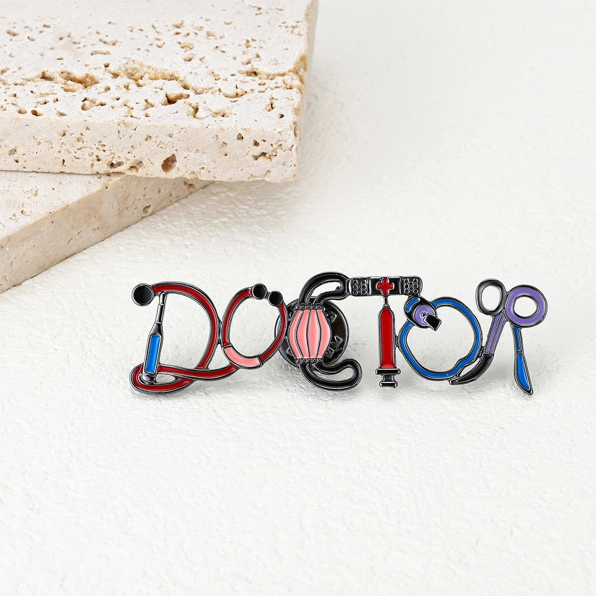 Creative-Medical-Doctor-Enamel-Brooch-Pin-Stethoscope-Syringe-Bag-Lapel ...