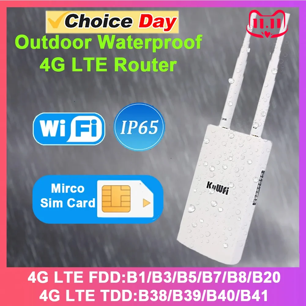 KuWFi-Waterproof-Outdoor-4G-WiFi-Router-150Mbps-CAT4-LTE-Routers-3G-4G ...