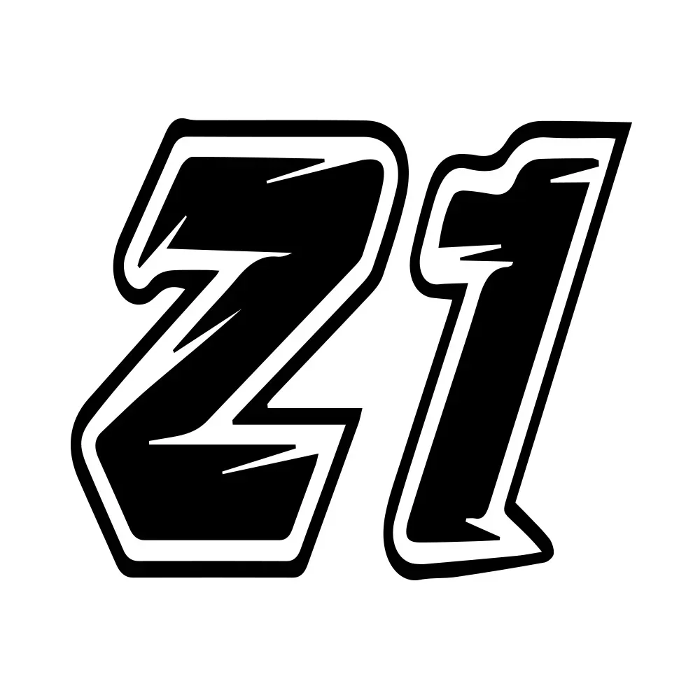 Car-Stickers-Number-21-Helmet-Vinyl-JDM-Stickers-Body-Decoration-on ...