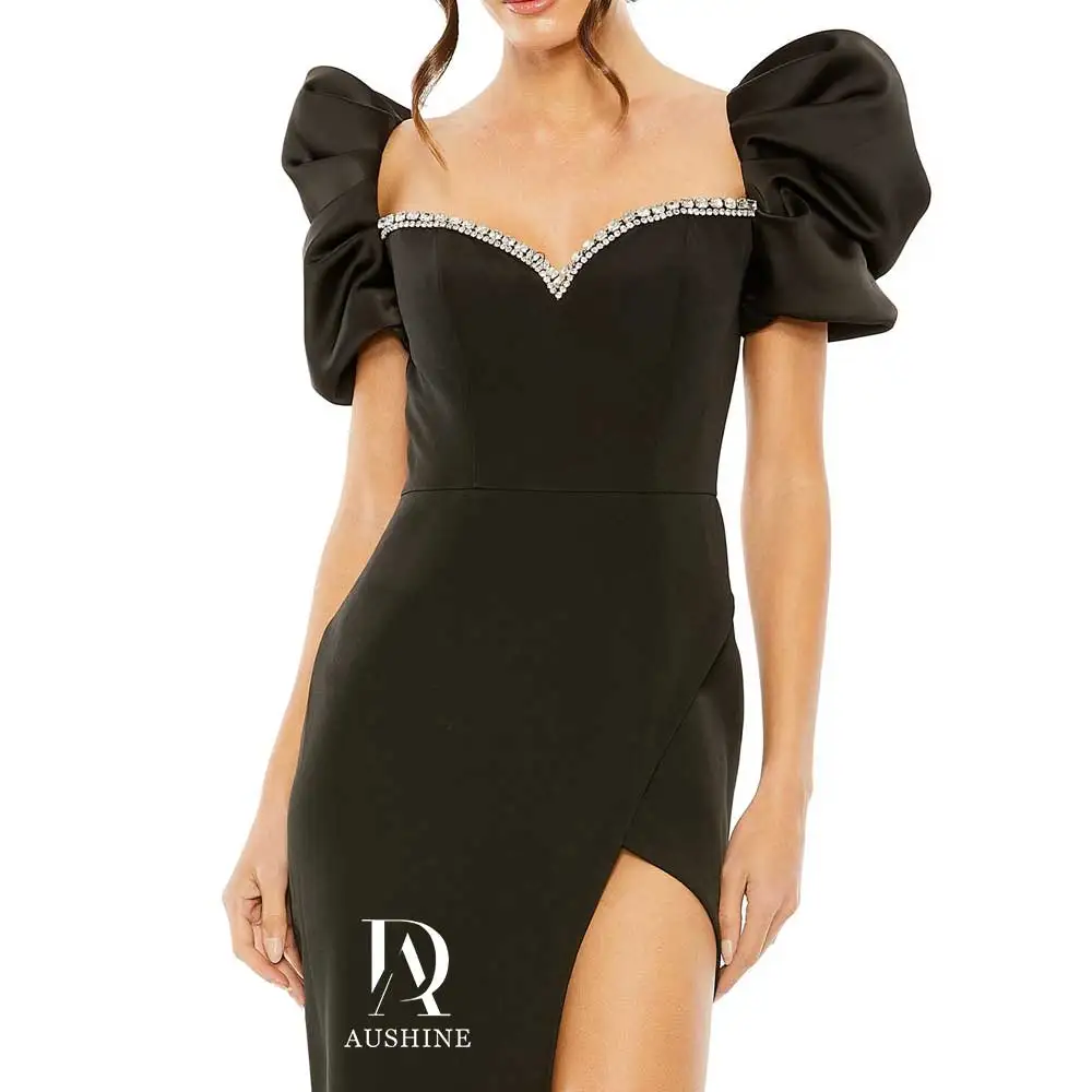 Aushine-Dress-Ankle-Length-Luxury-Birthday-Evening-Dress-Short-Sleeves-Summer-Elegant-Wedding ...