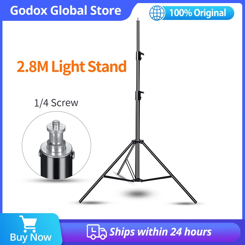 Godox-2-8M-110in-1-4-Screw-Heavy-Duty-Light-Stand-Tripod-with-for-Photo ...