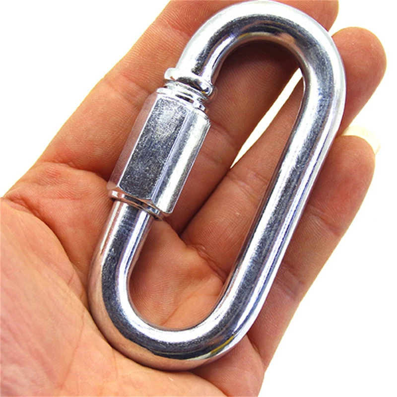 6PCS-Professional-Climbing-Carabiner-D-shape-Safety-Screw-Lock ...