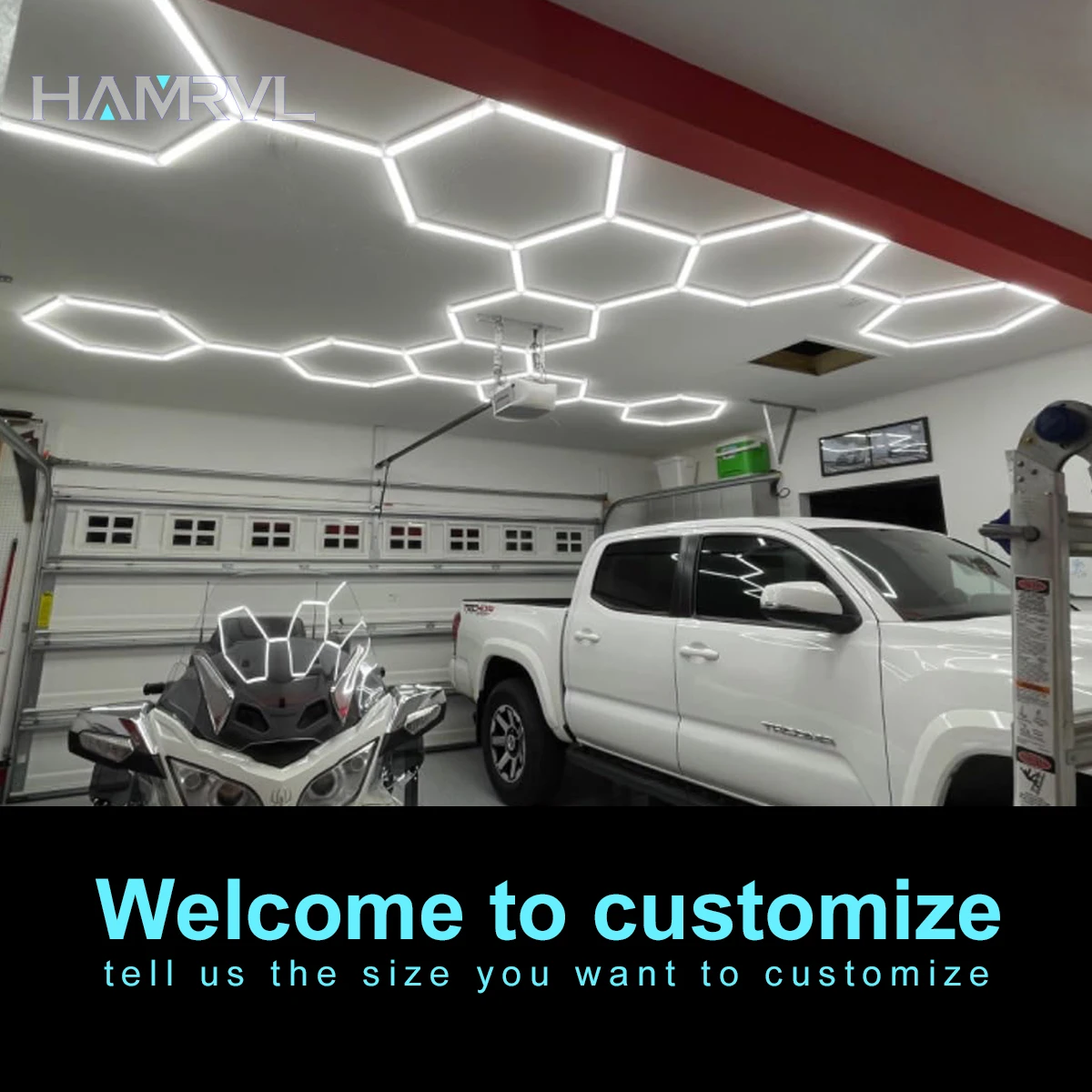 Customized-Honeycomb-LED-Light-BarberShop-Garage-6500k-3000k-4000k-RGB ...