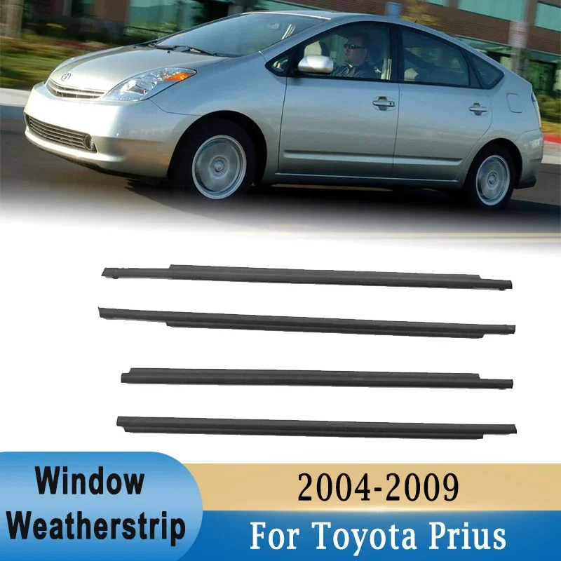 4Pcs-Window-Outer-Weatherstrips-For-Toyota-Prius-2004-2009-Side-Door ...