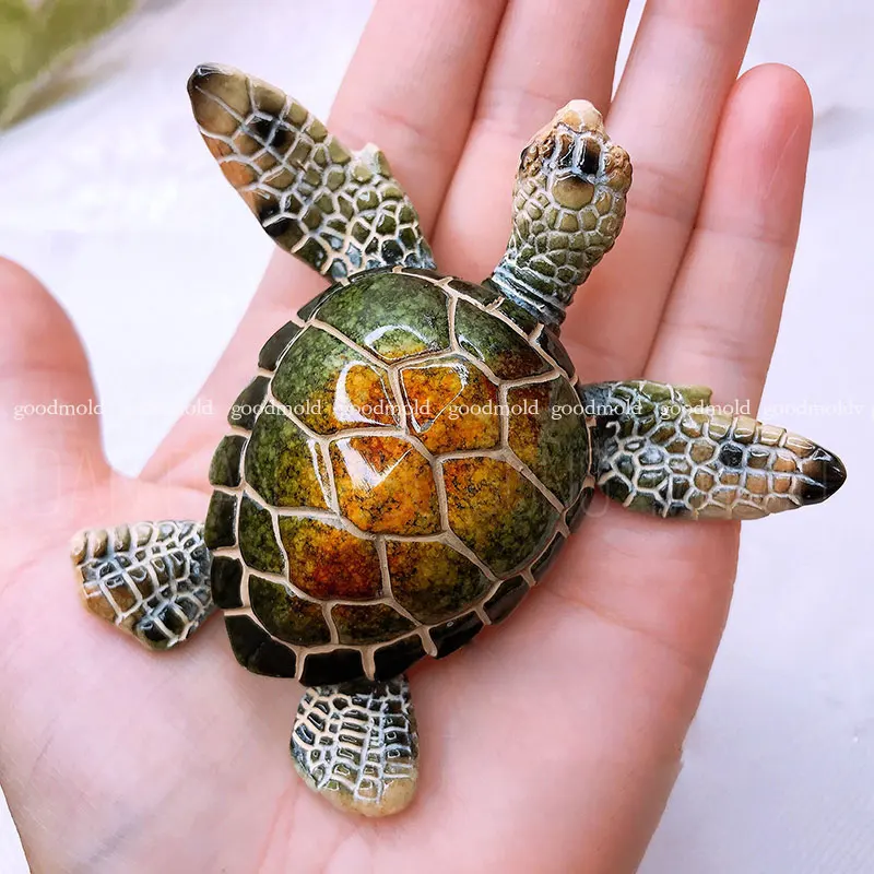 Cute-Turtle-Silicone-Mold-Cement-Handicraft-Ornament-Mold-Animal-Little ...