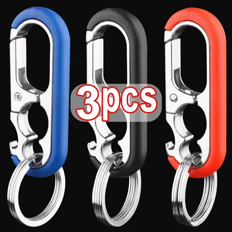 Men-Keychain-Hook-Stainless-Steel-Buckle-Bottle-Opener-Carabiner ...