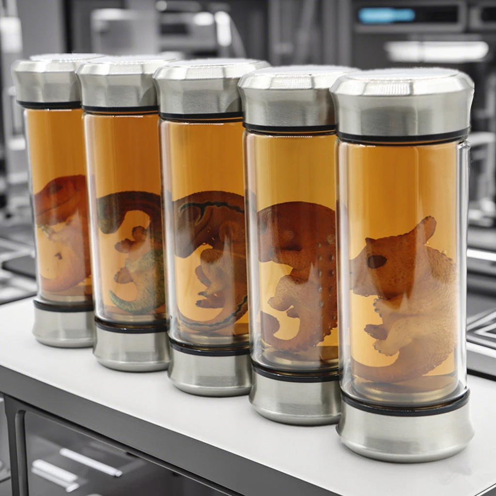 Cute Dinosaur Embryo Jar Jurassic Velociraptor Embryo Jar Movie Prop ...